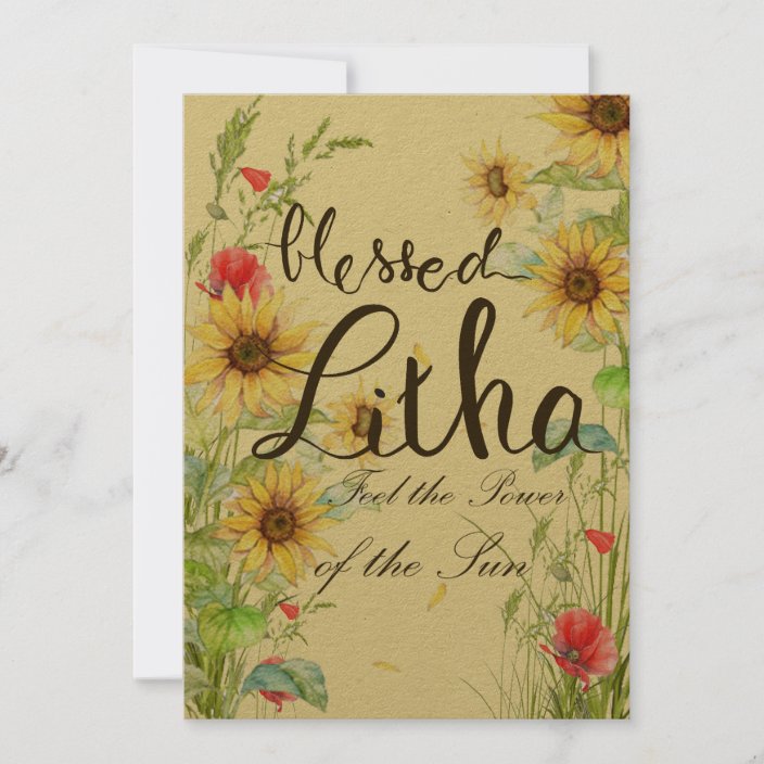 Blessed Litha Holiday Card | Zazzle.com