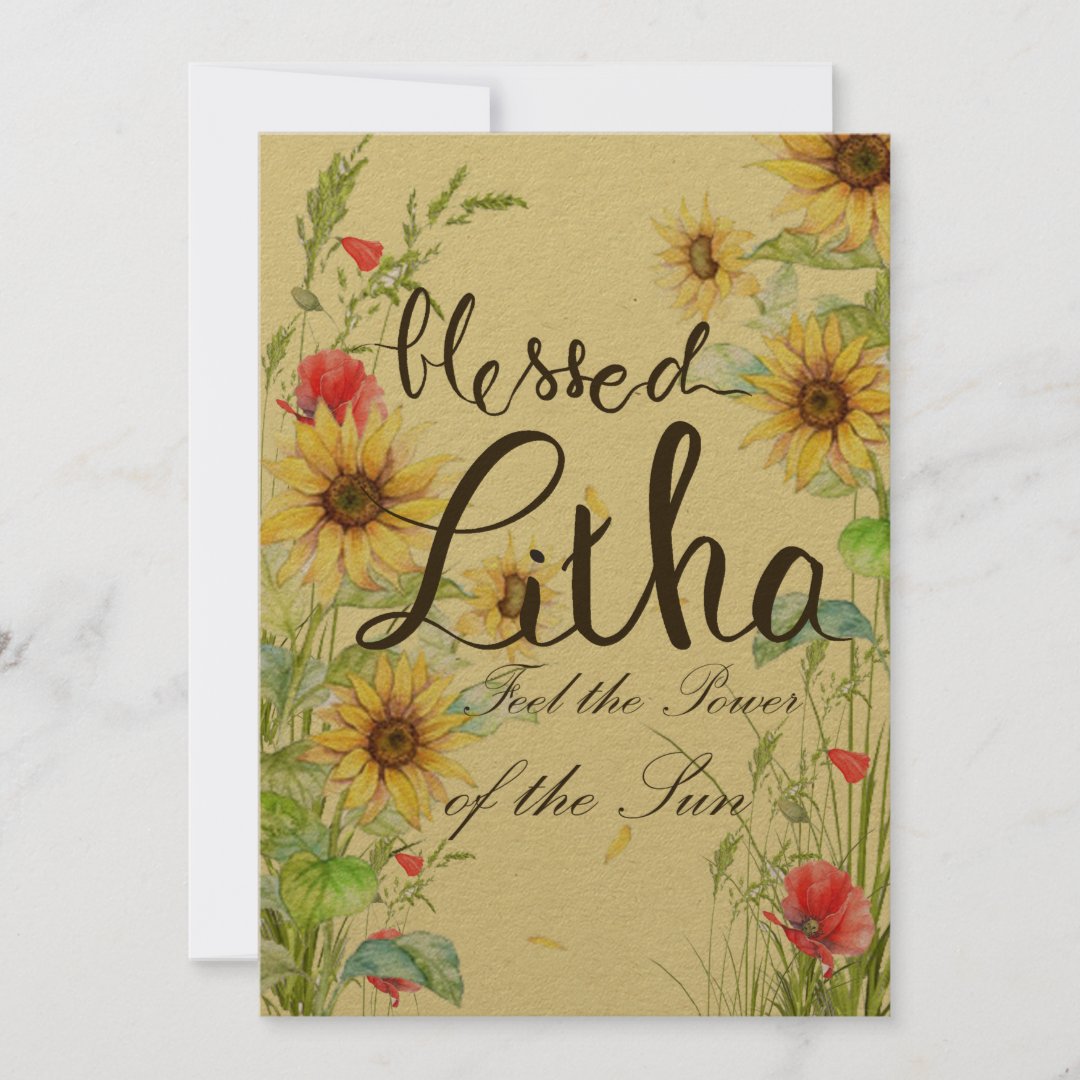 Blessed Litha Holiday Card | Zazzle