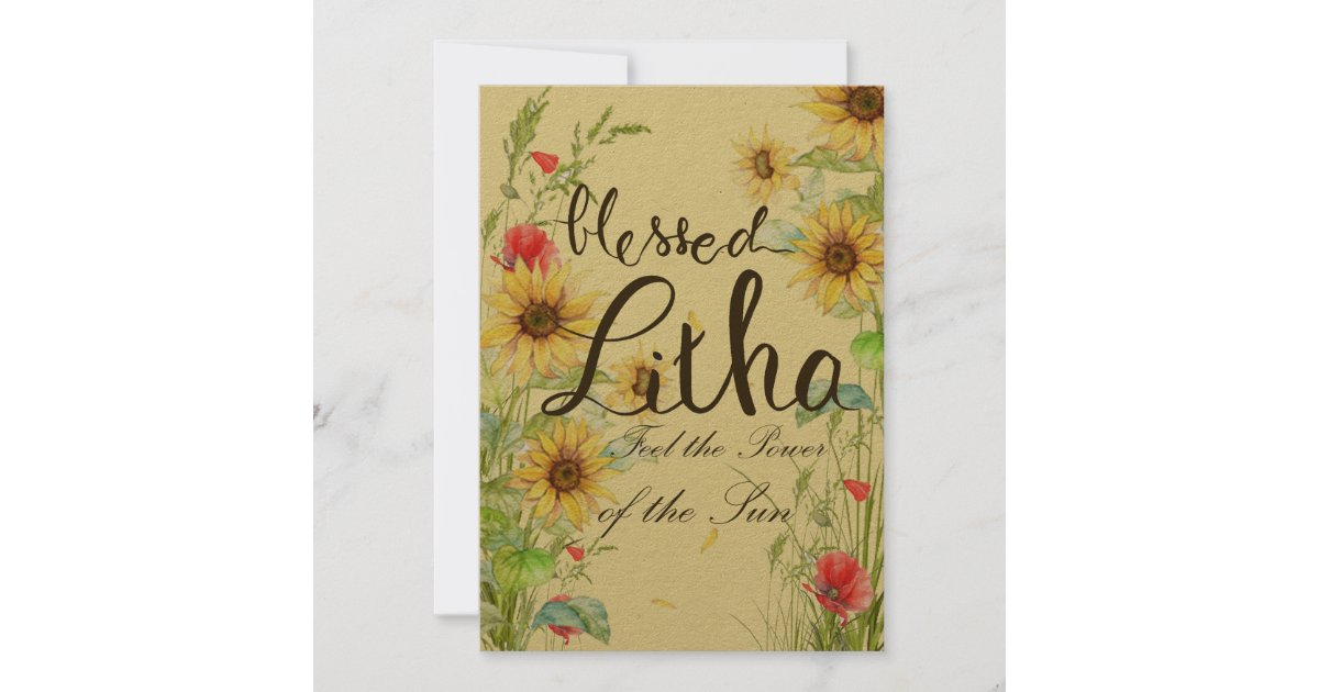Blessed Litha Holiday Card | Zazzle