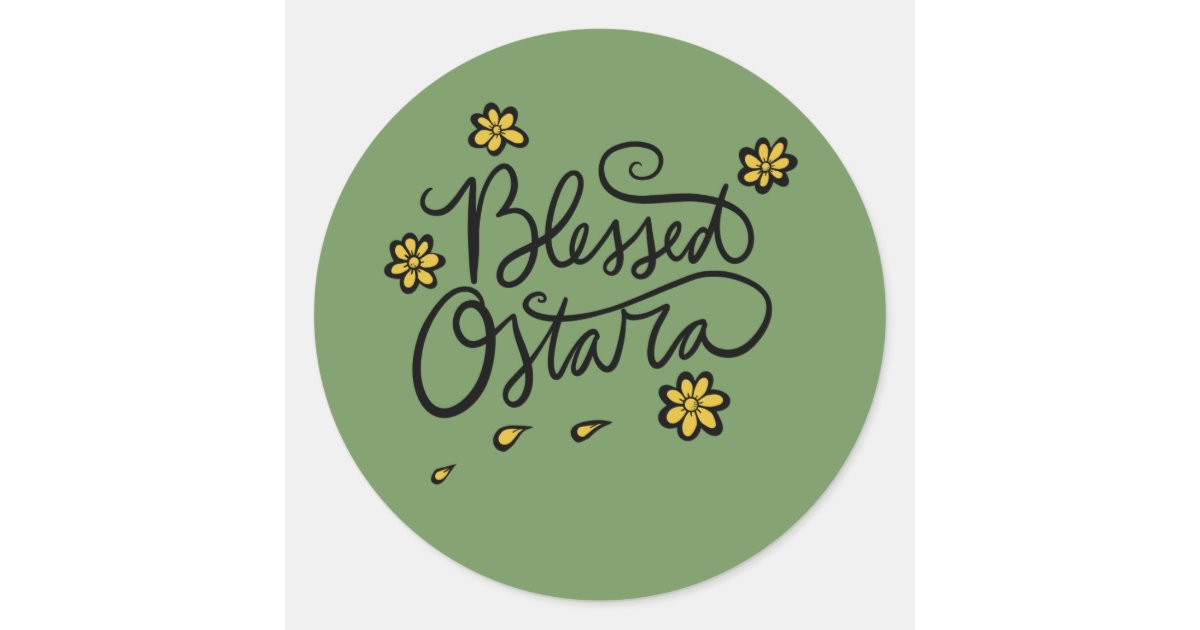 Blessed Ostara Classic Round Sticker | Zazzle