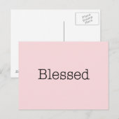 Blessed Quotes Pink Inspirational Faith Quote Postcard | Zazzle