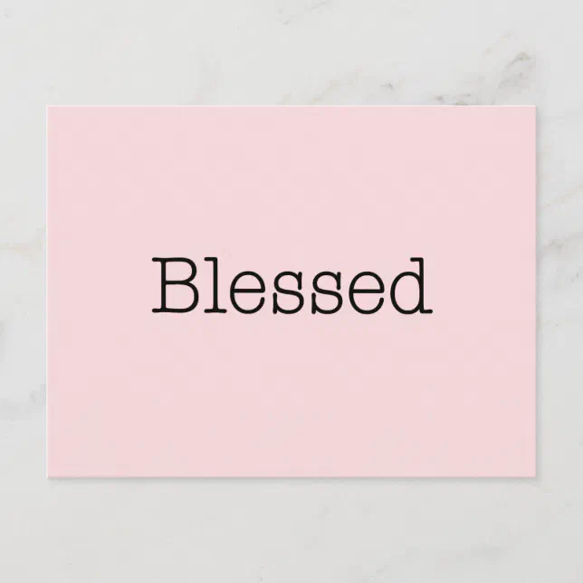 Blessed Quotes Pink Inspirational Faith Quote Postcard | Zazzle