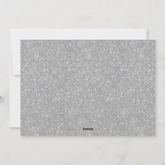 Blessed, Silver Glitter Large Photo Holiday Card | Zazzle