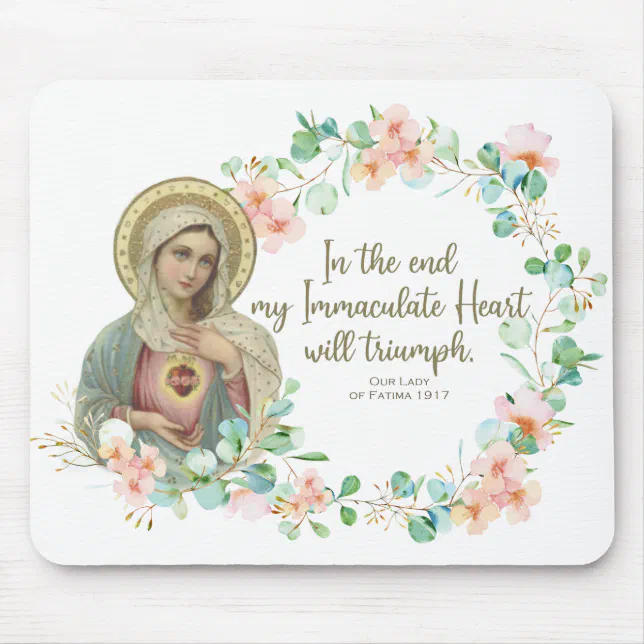 Blessed Virgin Mary Fatima Religious Catholic Mouse Pad | Zazzle