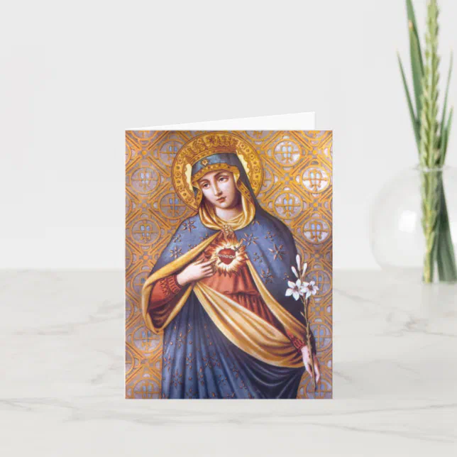 Blessed Virgin Mary Greeting card | Zazzle
