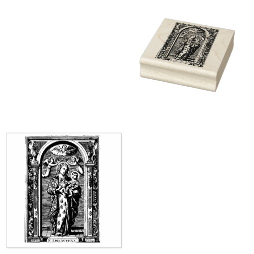 Blessed Virgin Mary Jesus Religious Rubber Stamp | Zazzle