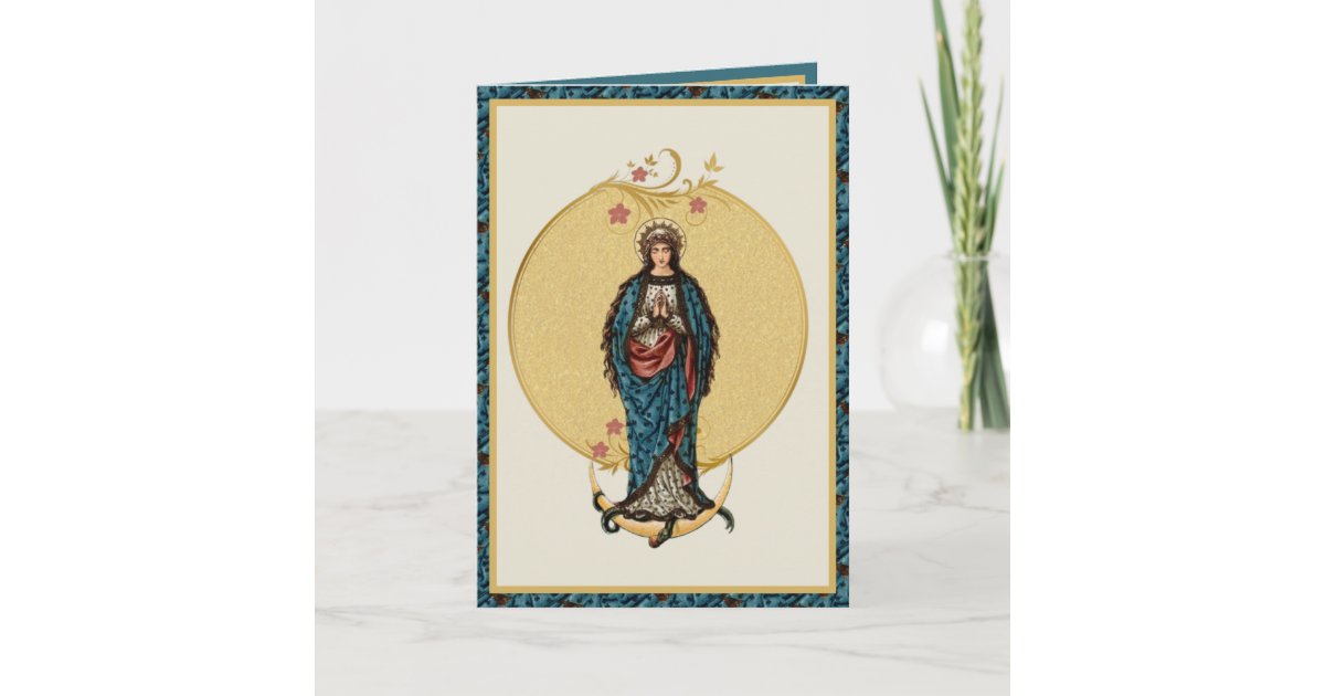 Blessed Virgin Mary Mother Catholic Religious Card | Zazzle
