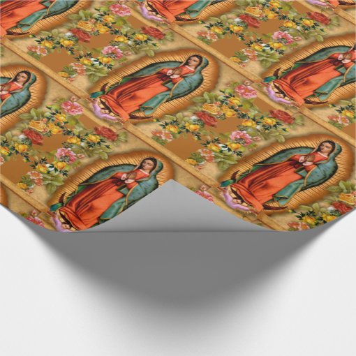 Blessed Virgin Mary Mother Jesus Guadalupe Spanish Wrapping Paper | Zazzle