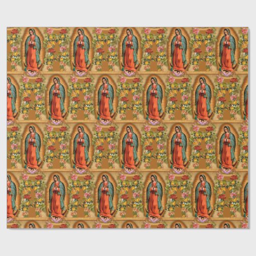Blessed Virgin Mary Mother Jesus Guadalupe Spanish Wrapping Paper | Zazzle