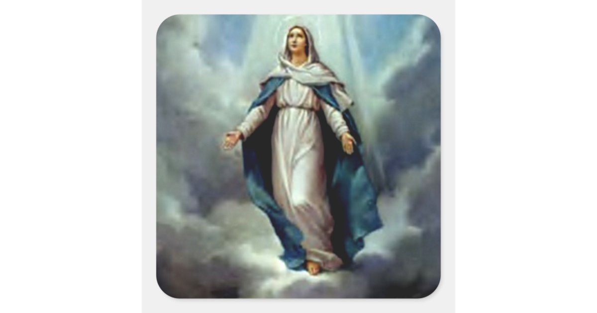 Blessed Virgin Mary - Mother of God Square Sticker | Zazzle