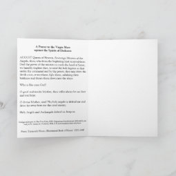 Blessed Virgin Mary Prayer to Defeat Satan Devil Card | Zazzle