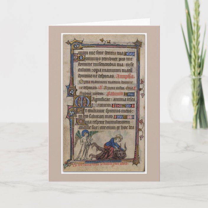 Blessed Virgin Mary Prayer to Defeat Satan Devil Card | Zazzle.com