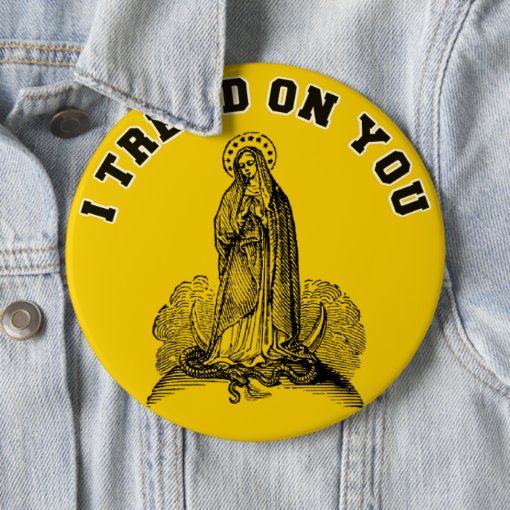 Blessed Virgin Mother Mary Catholic Religious Button | Zazzle