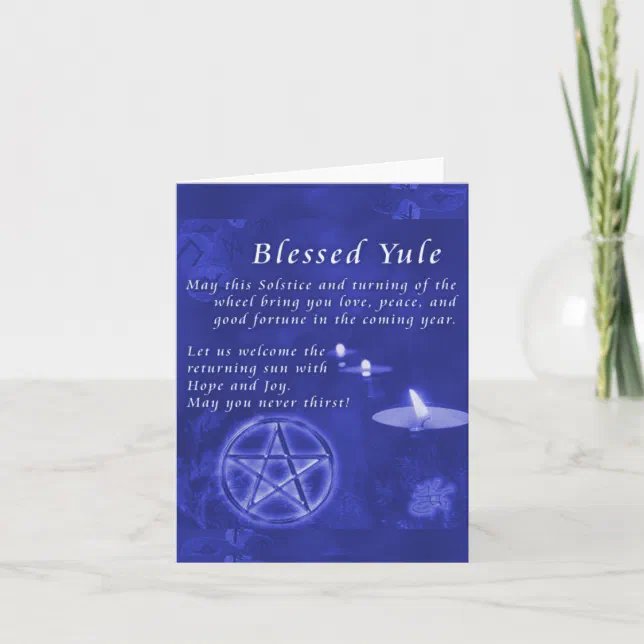Blessed Yule Holiday Card | Zazzle