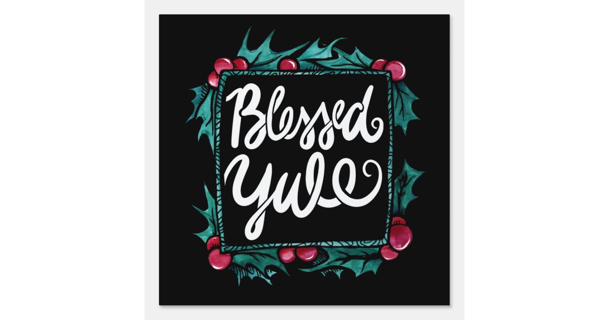 Blessed Yule Sign | Zazzle