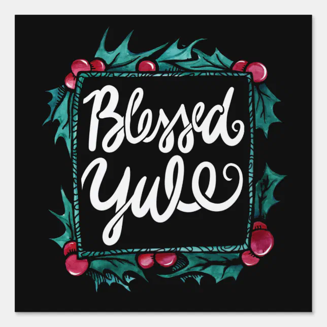 Blessed Yule Sign | Zazzle