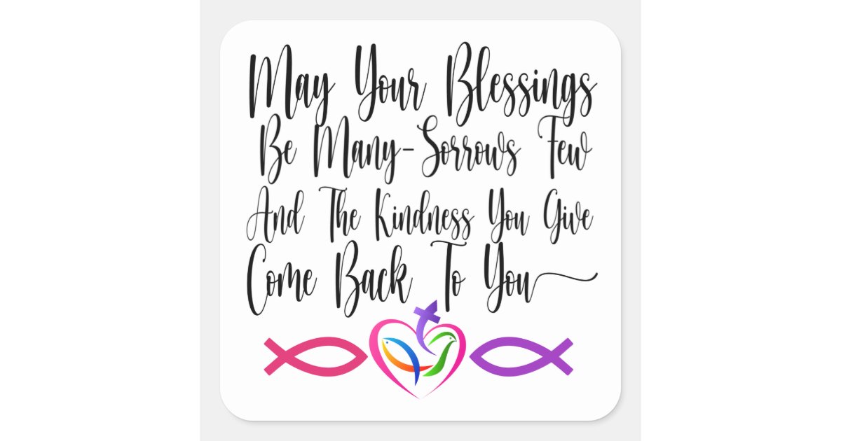 Blessing Sticker | Zazzle