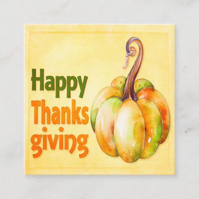 Blessings and Thanks Happy Thanksgiving Message Calling Card | Zazzle