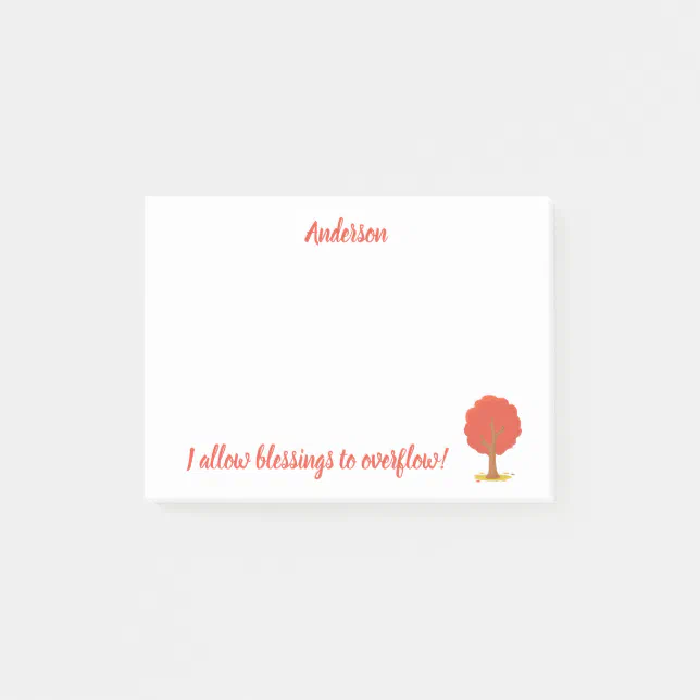 Blessings Beautiful Tree Post-it Notes | Zazzle