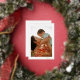 Blessings Elegant Script Calligraphy Family Photo Foil Holiday Card ...