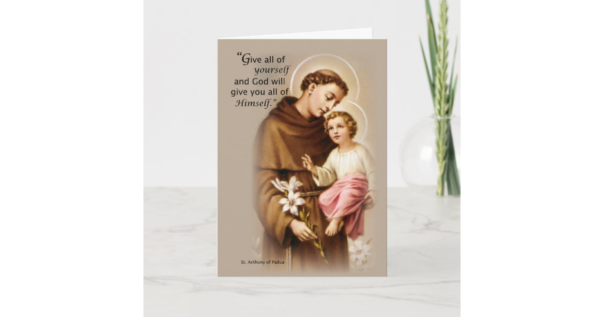 Blessings Feast of St. Anthony Card | Zazzle.com