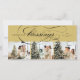 Blessings Script Religious Christmas Elegant Photo Holiday Card | Zazzle