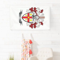 Blevins Family Crest Coat of Arms Banner | Zazzle