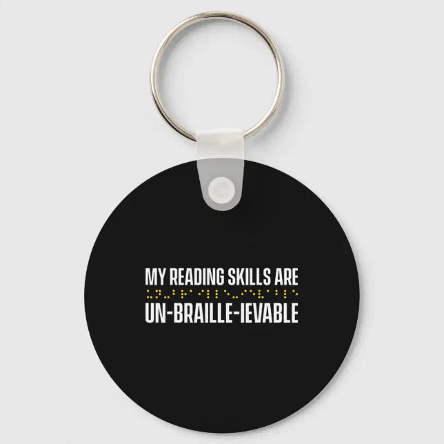 Blindness For Blind People Blind Person Braille Re Keychain | Zazzle