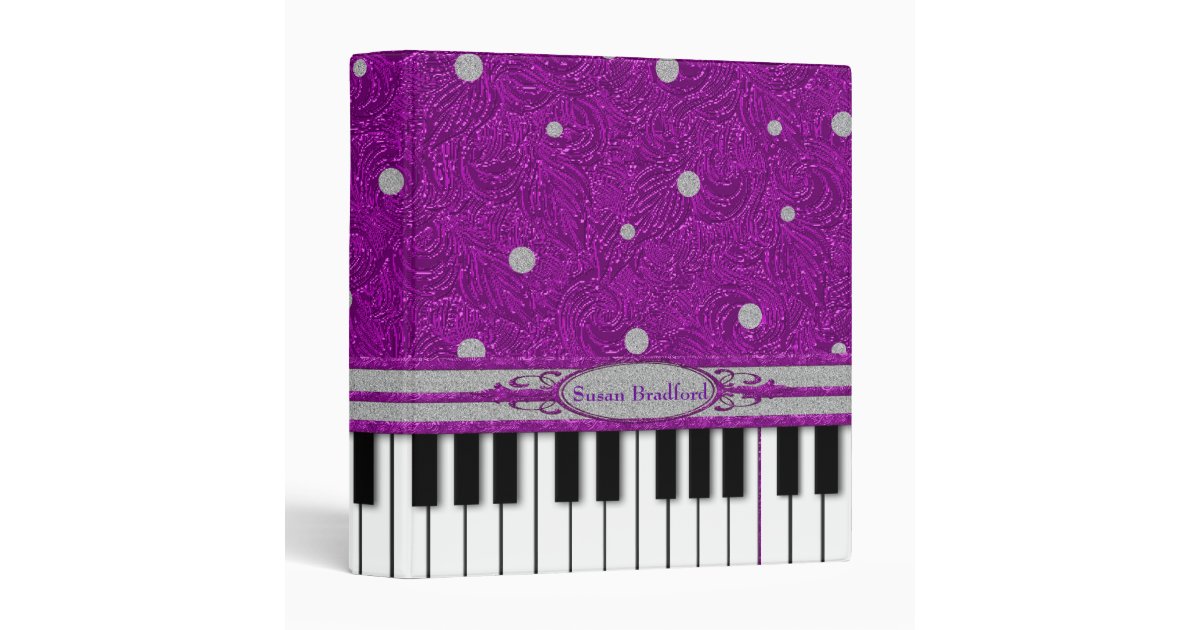 BLING BLING PIANO BINDER | Zazzle