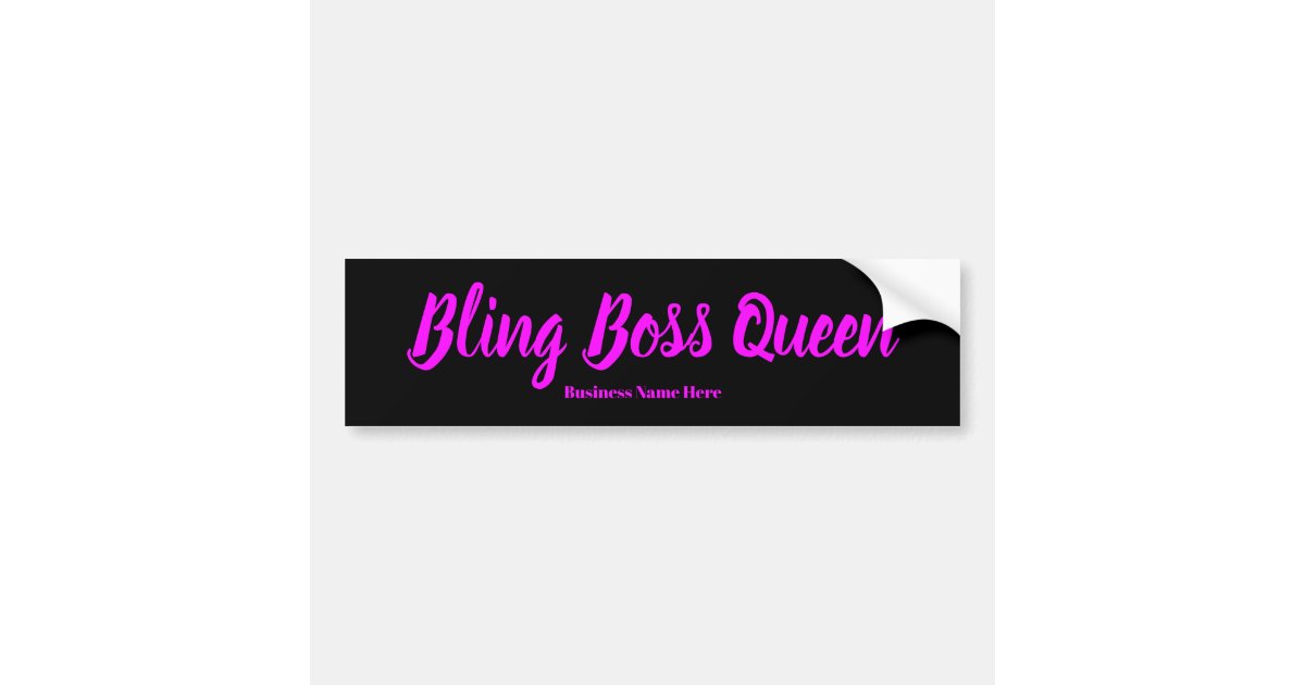Bling Boss Queen Bumper Sticker | Zazzle