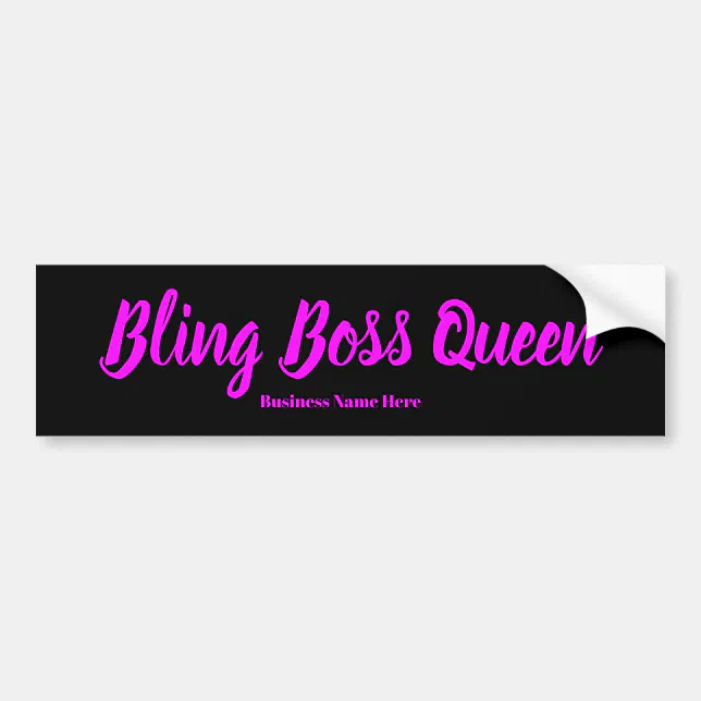 Bling Boss Queen Bumper Sticker | Zazzle