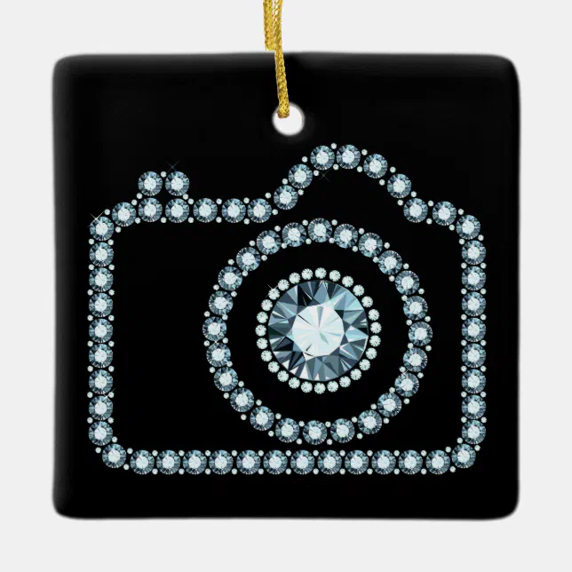 Bling Camera Ornament | Zazzle