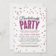 Bling Hot Pink Glitter Gems Bachelorette Party Invitation | Zazzle