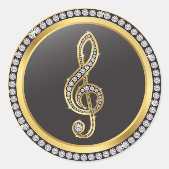 Bling Music Sticker - SRF | Zazzle.com