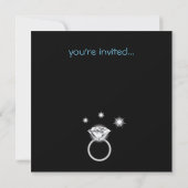 Bling Ring Blue Bachelorette Party Invitation | Zazzle