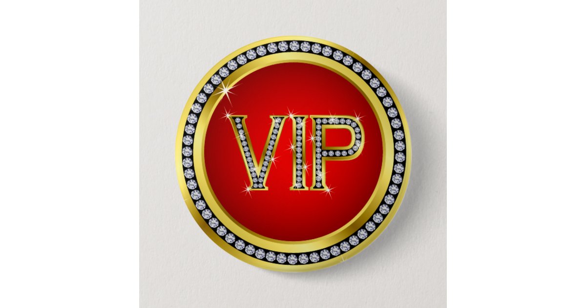 Bling VIP Button - srf | Zazzle
