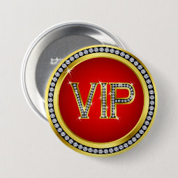 Bling VIP Button - srf | Zazzle