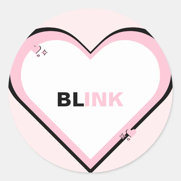 Blink Kpop Cute Teen Aesthetic Classic Round Sticker | Zazzle