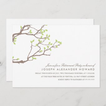 Blissful Branches Retirement Party Invite | Zazzle