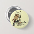 Blitzen Reindeer T-shirts and Gifts Button | Zazzle