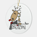 Blitzen the Reindeer Christmas Keepsake Ornament | Zazzle