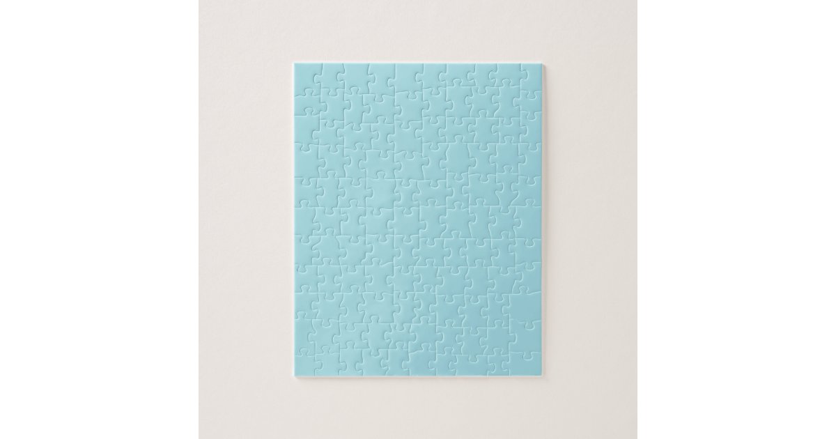 Blizzard Blue (solid color) Jigsaw Puzzle | Zazzle