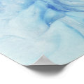 "Blizzard" collection- blue and white abstract Poster | Zazzle
