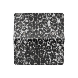 Blk&Wht Leopard Bling Checkbook Cover | Zazzle