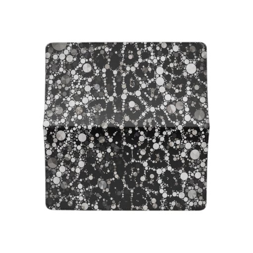 Blk&Wht Leopard Bling Checkbook Cover | Zazzle