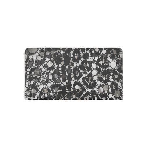 Blk&Wht Leopard Bling Checkbook Cover | Zazzle