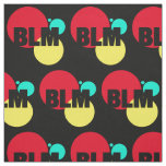 black lives matter blm ribbon fist protest pattern fabric | Zazzle