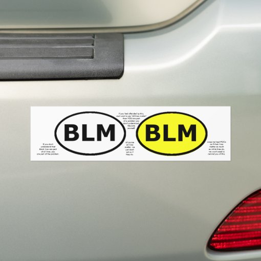 BLM's educational oval or windowstickers Bumper Sticker | Zazzle