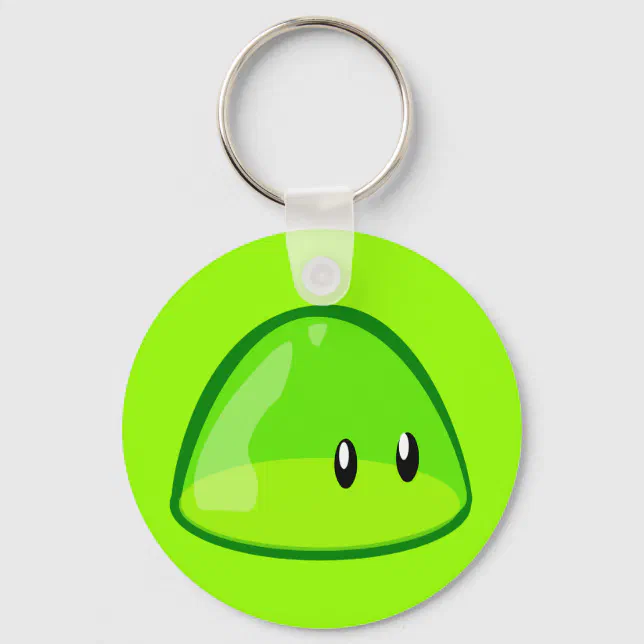 blob-161097 LIGHT GREEN CUTE CARTOON ALIEN blob, g Keychain | Zazzle