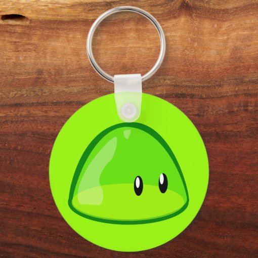 blob-161097 LIGHT GREEN CUTE CARTOON ALIEN blob, g Keychain | Zazzle
